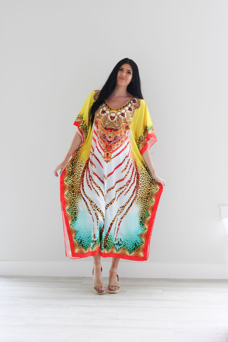 Traditional Kaftan Dress, Tribal Kaftan, Gypsy Caftan Dress, African K ...